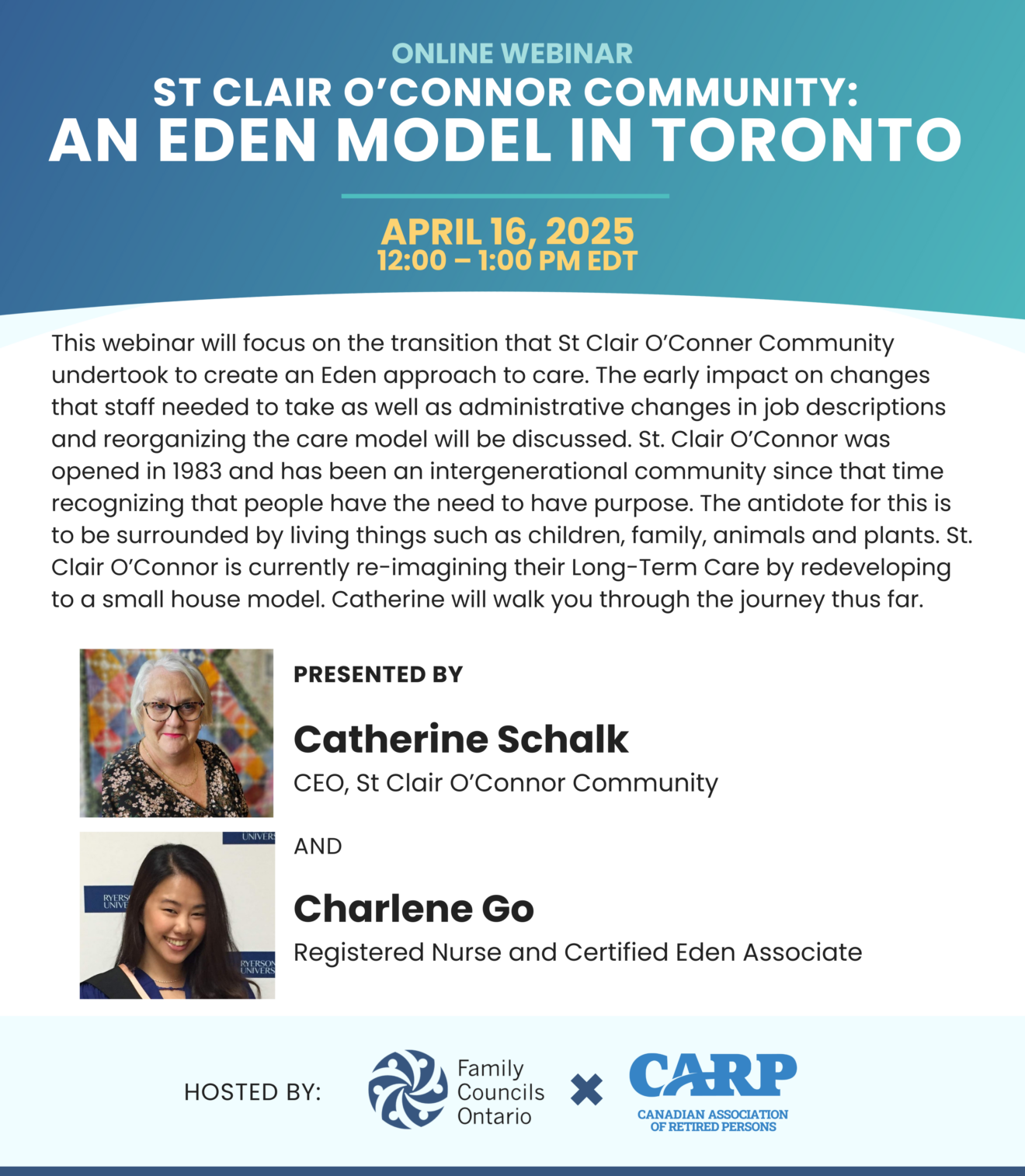 Recording: St. Clair O'Connor Community: An Eden model in Toronto ...